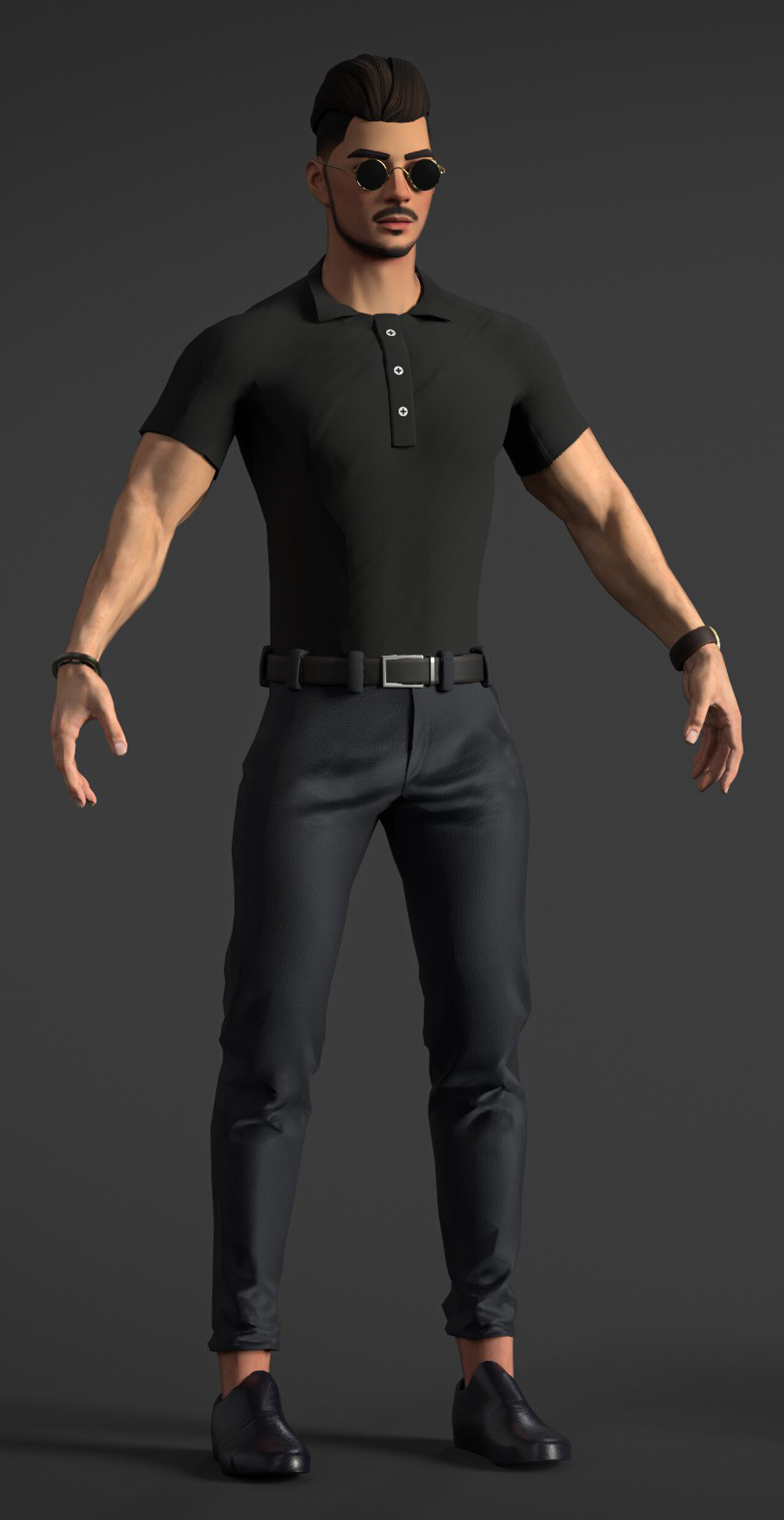 ArtStation - Muscular Stylized Man | Game ready & rigged | Game Assets