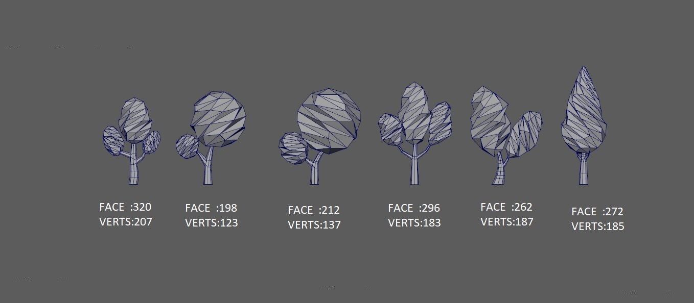 ArtStation - Trees Pack 05 | Game Assets