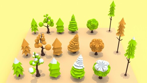 ArtStation - Trees Pack 02 | Game Assets