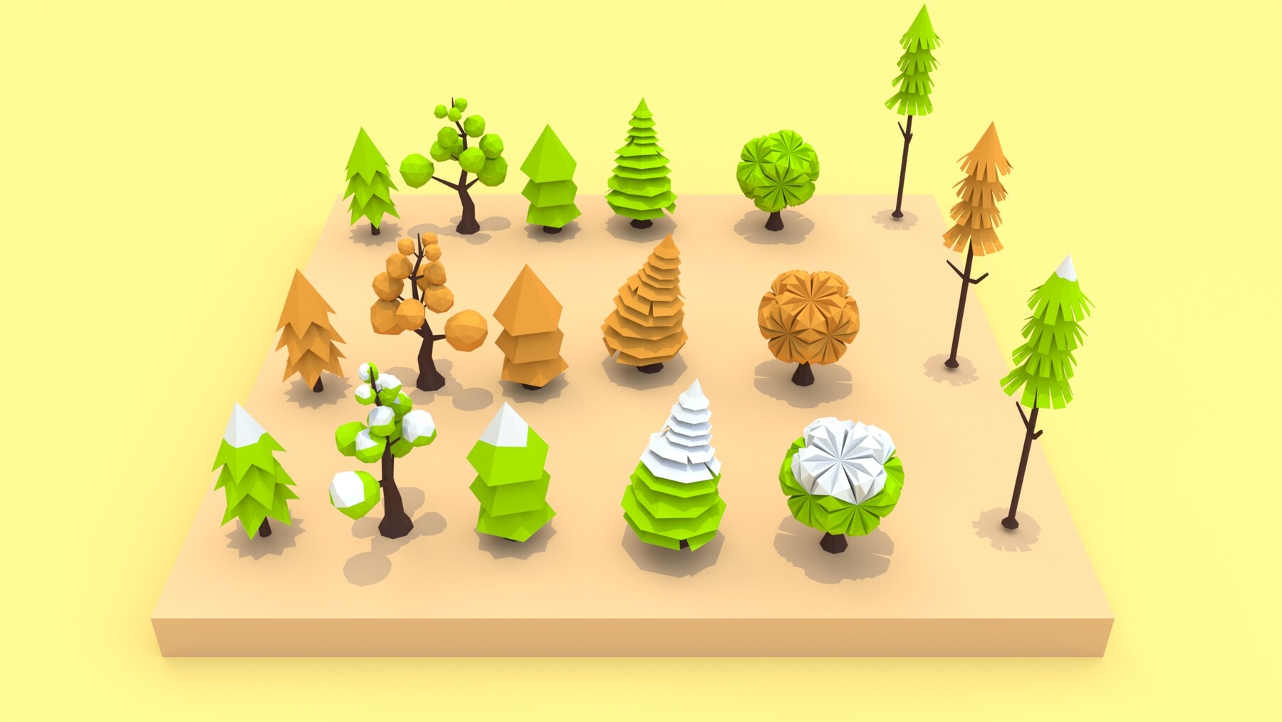 ArtStation - Trees Pack 02 | Game Assets