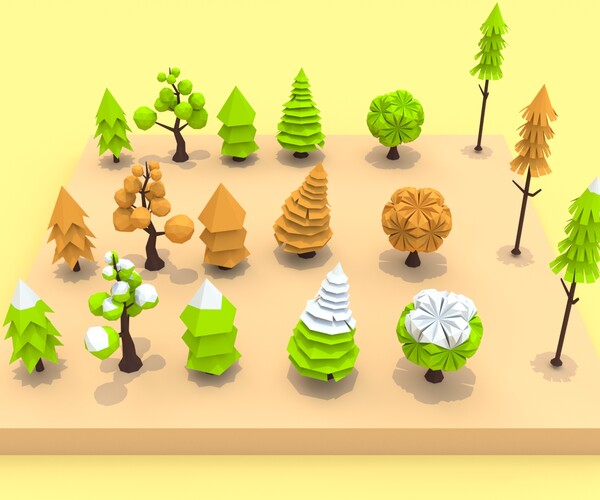 ArtStation - Trees Pack 02 | Game Assets