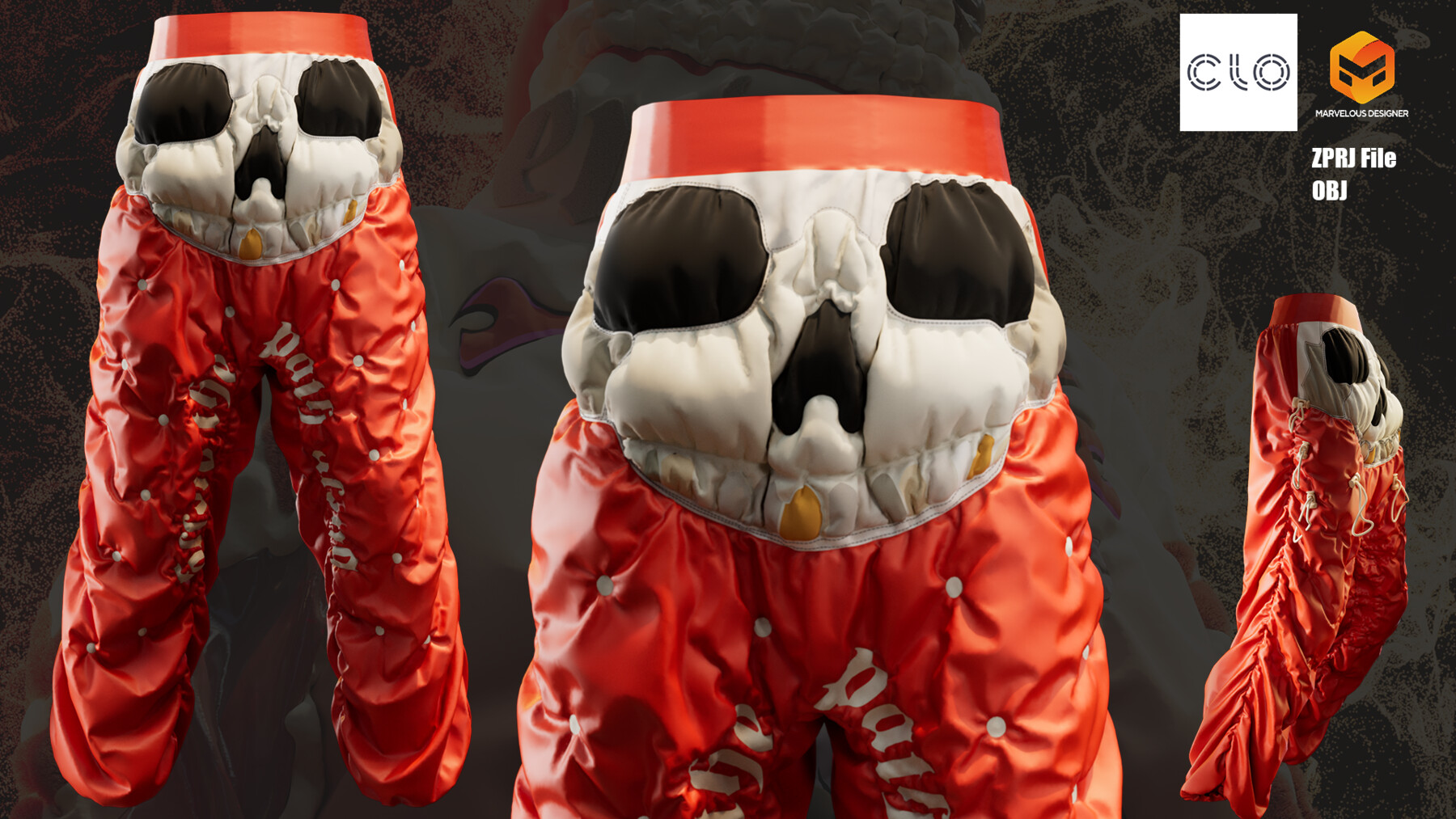 ArtStation - DIGITAL FASHION PANTS - Hypebeast Fashion Pants - CLO 3D ...