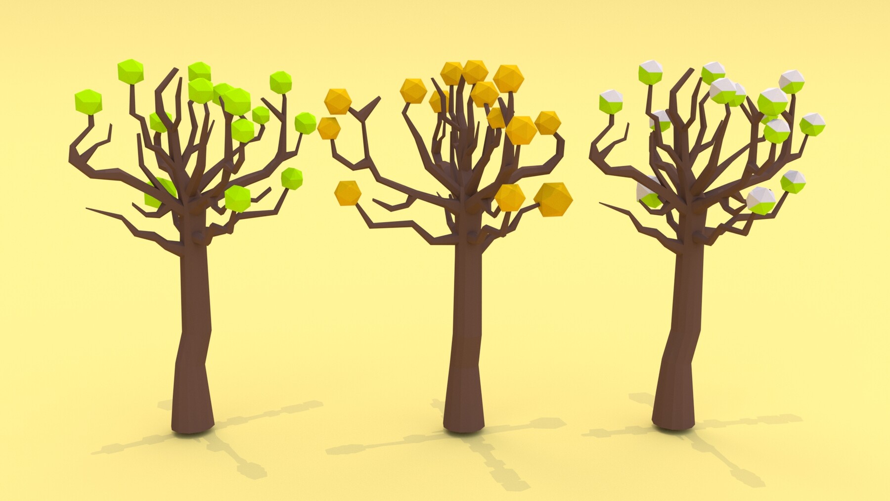 ArtStation - Trees Pack-Low Poly | Game Assets