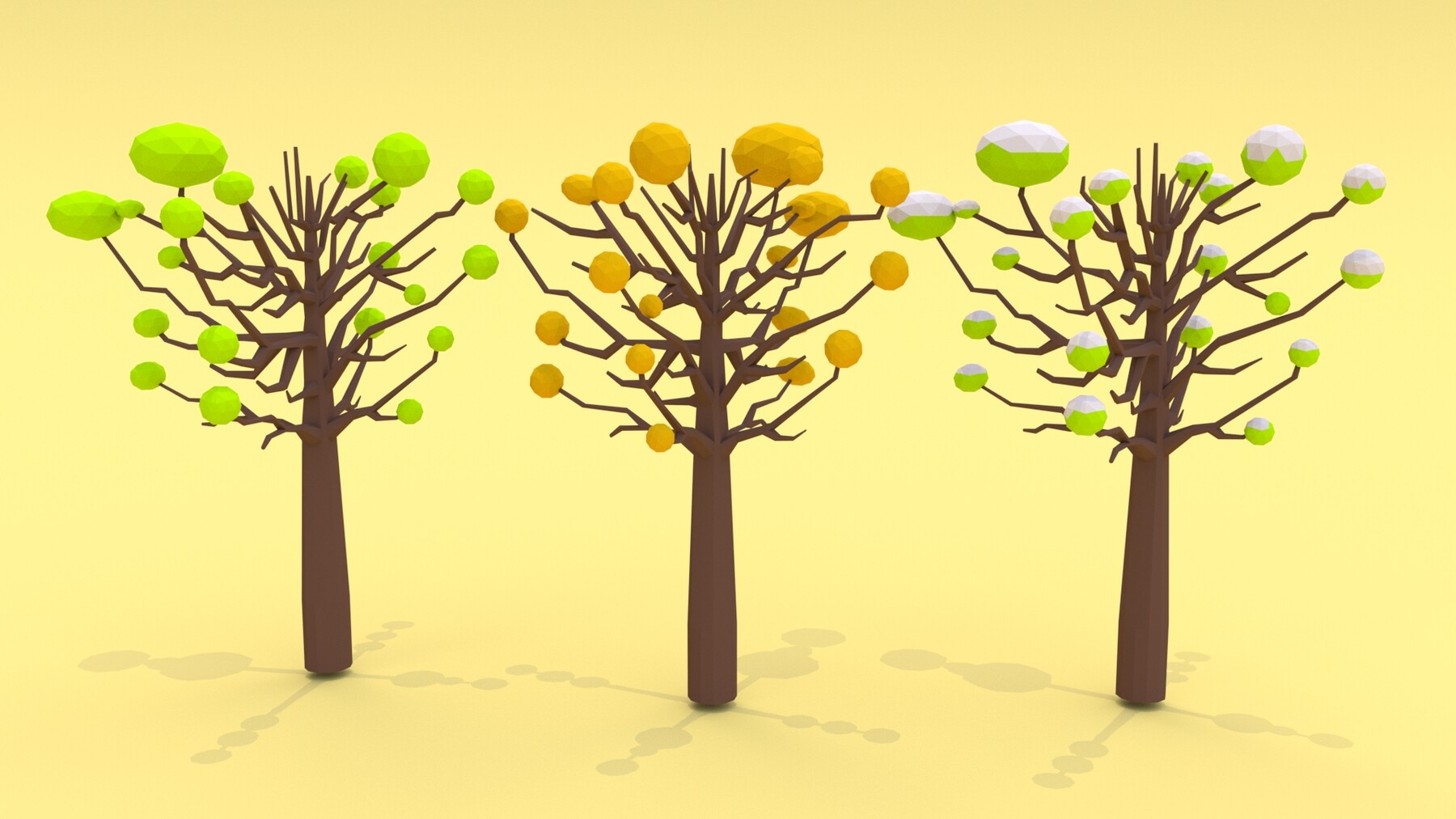 ArtStation - Trees Pack-Low Poly | Game Assets