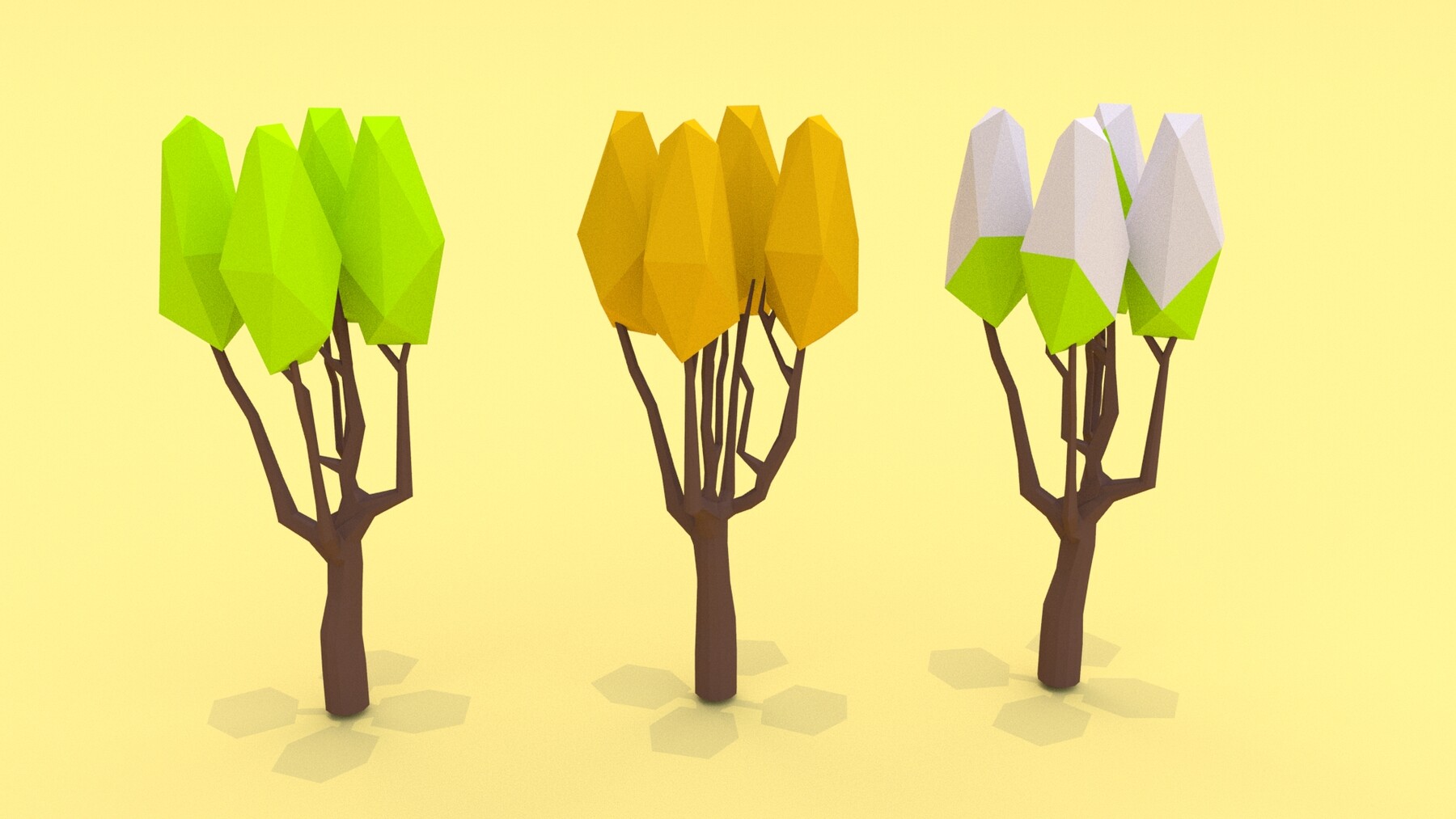 ArtStation - Trees Pack-Low Poly | Game Assets