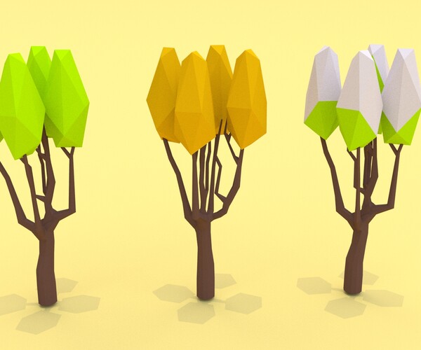 ArtStation - Trees Pack-Low Poly | Game Assets