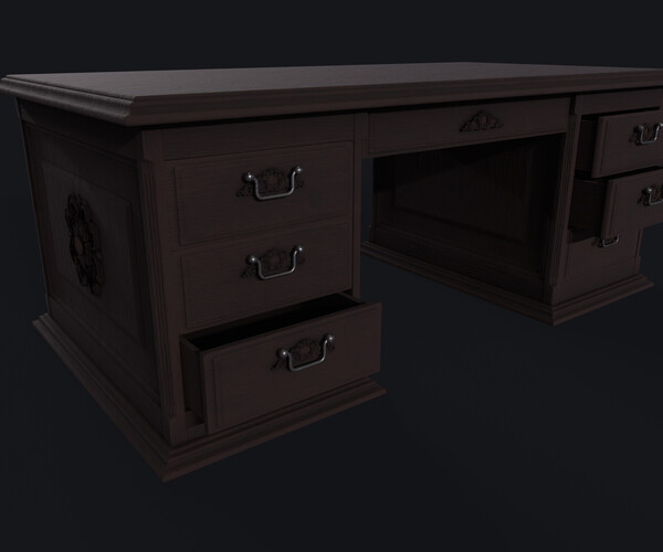 ArtStation - Vintage Desk | Game Assets