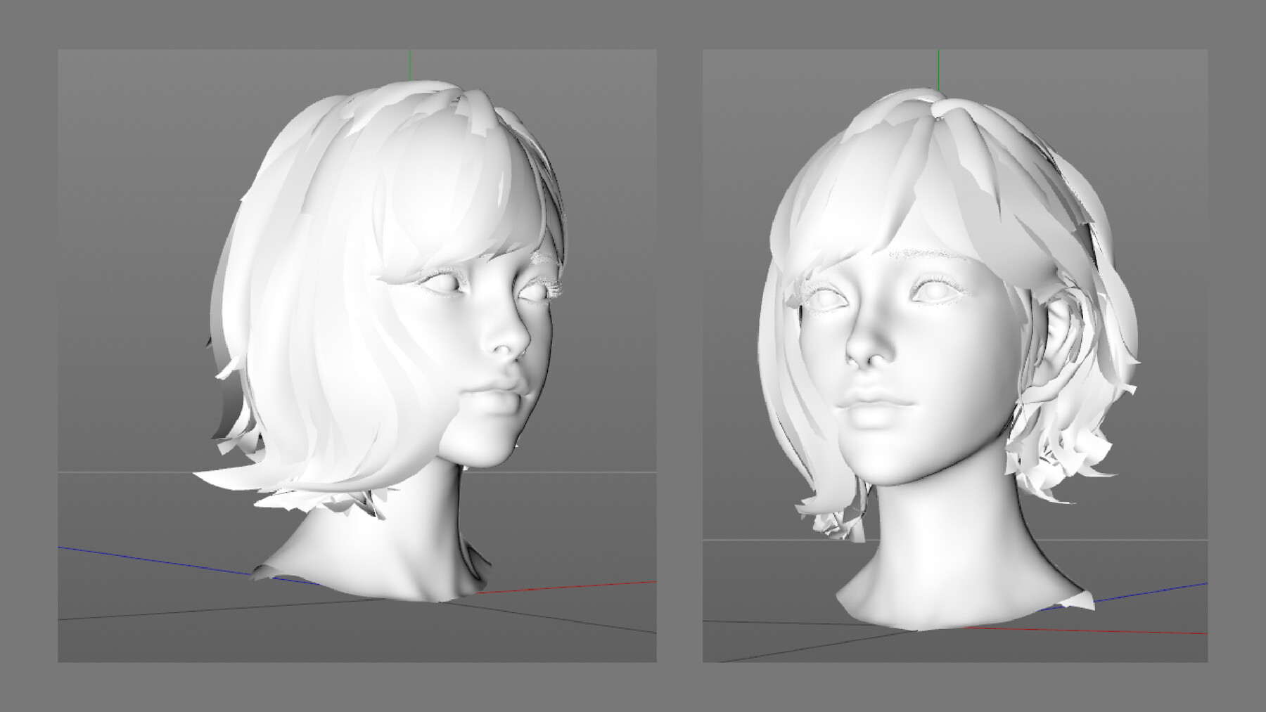 ArtStation - Girl Hair C4D MAYA Model | Resources