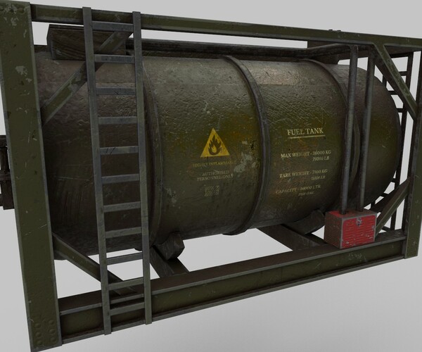 ArtStation - Military Fuel Tank - Low Poly - Game Ready | Game Assets
