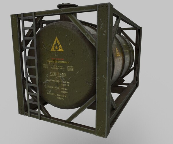ArtStation - Military Fuel Tank - Low Poly - Game Ready | Game Assets