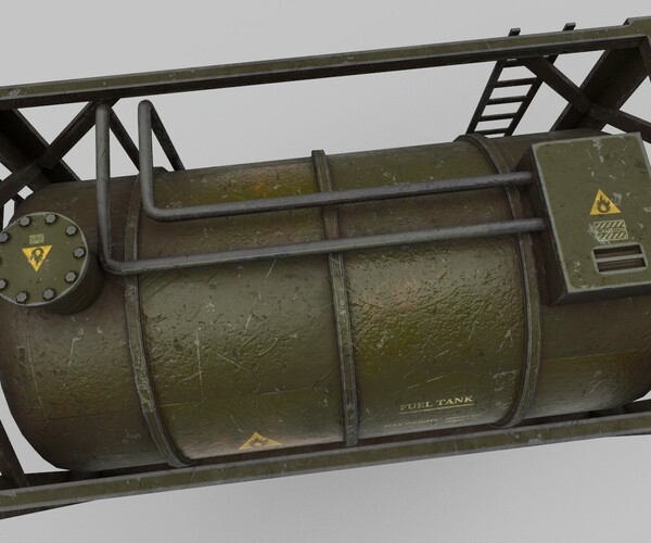 ArtStation - Military Fuel Tank - Low Poly - Game Ready | Game Assets