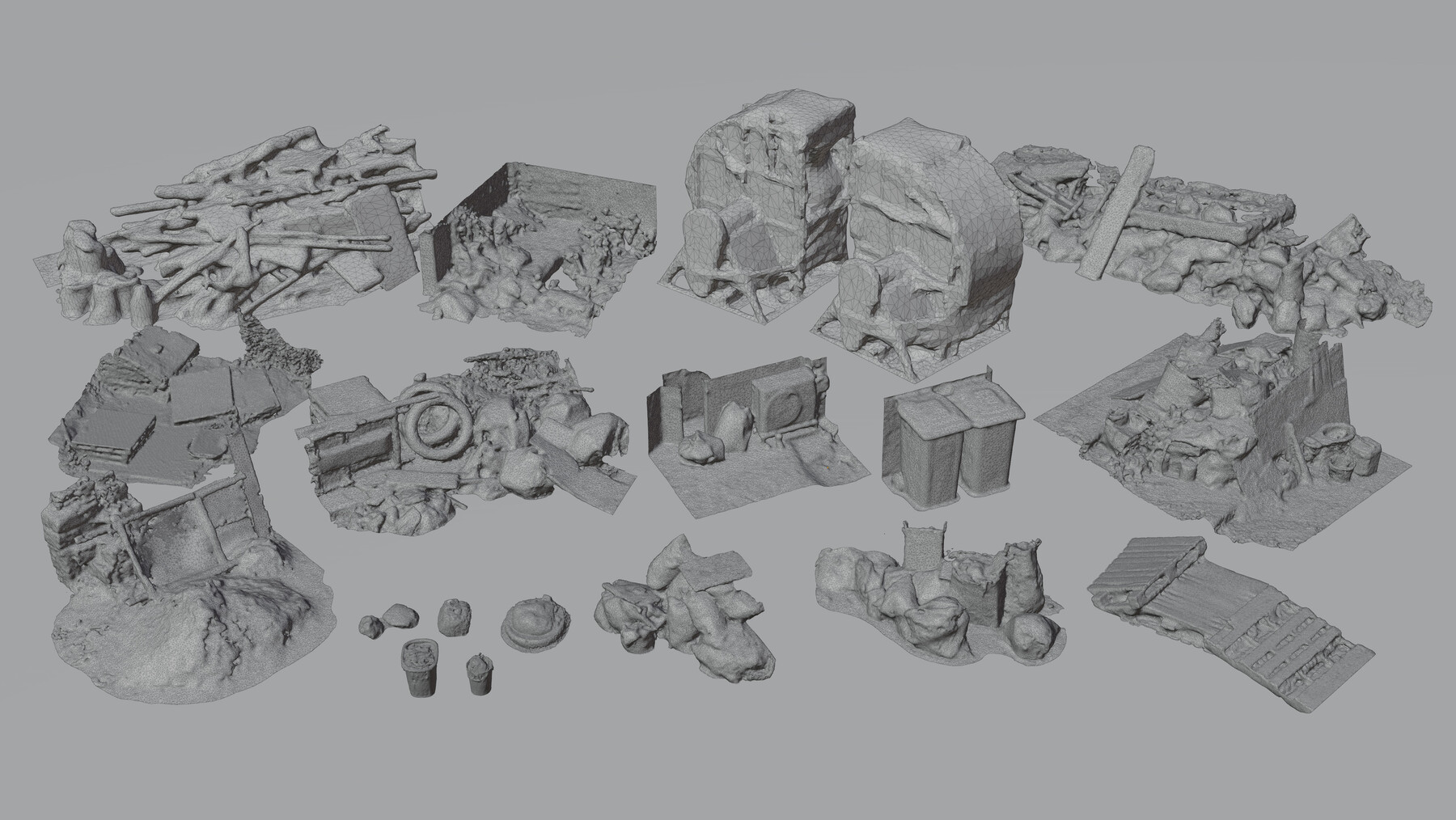 ArtStation - Trash Pack V-01 - 3D scanned Kitbash assets | Resources