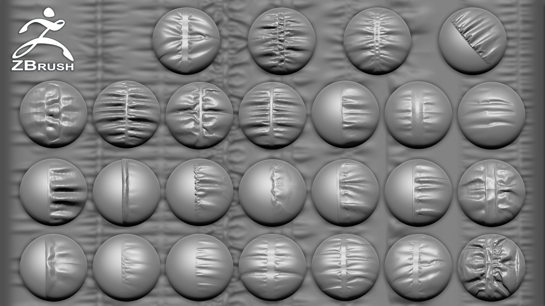 ArtStation - ZBrush Seams Brushes Vol.2 (Alphas PSD + OBJ) | Brushes