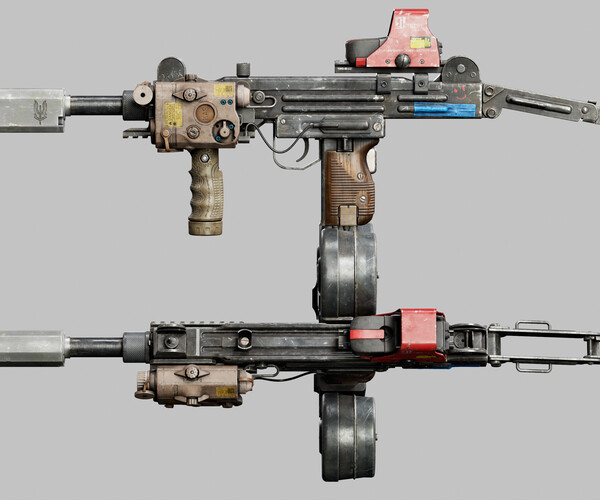 ArtStation - Custom UZI-Full Project | Game Assets