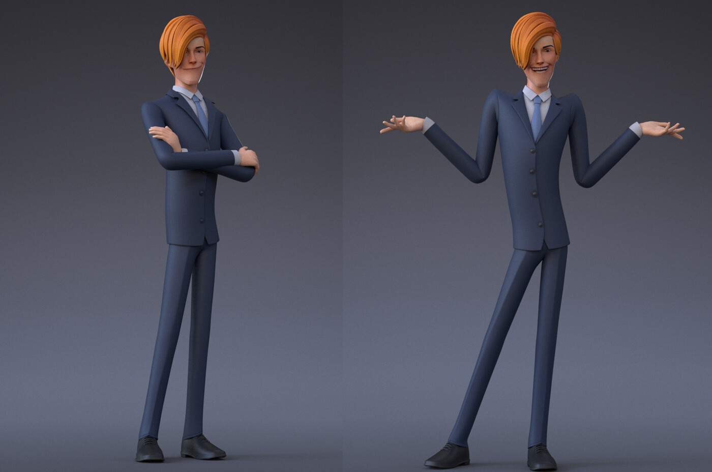 ArtStation - Mickey Cartoon Boy Rig | Game Assets