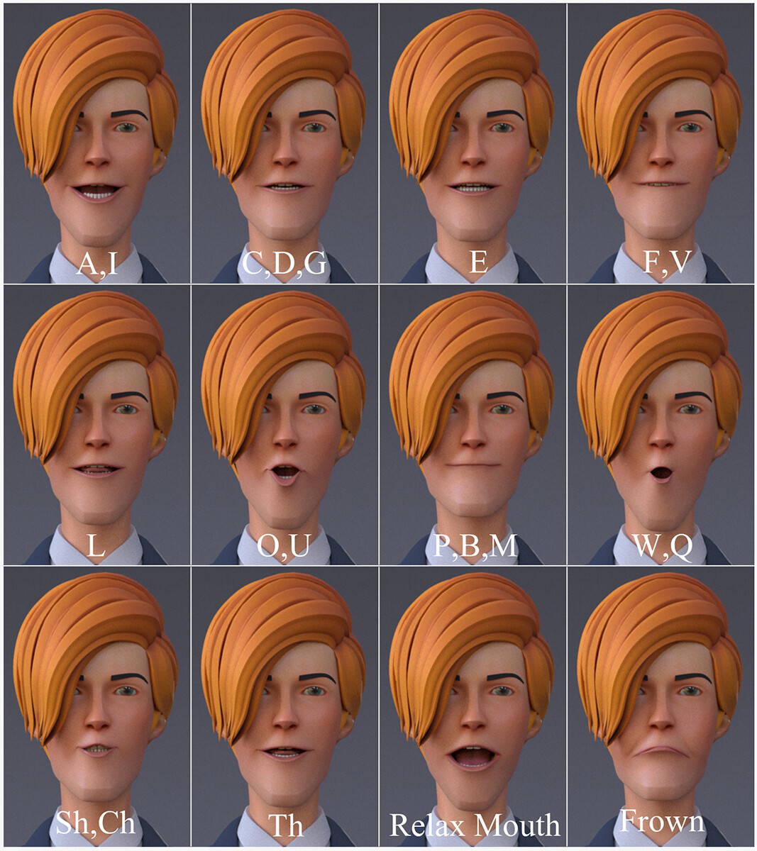 ArtStation - Mickey Cartoon Boy Rig | Game Assets