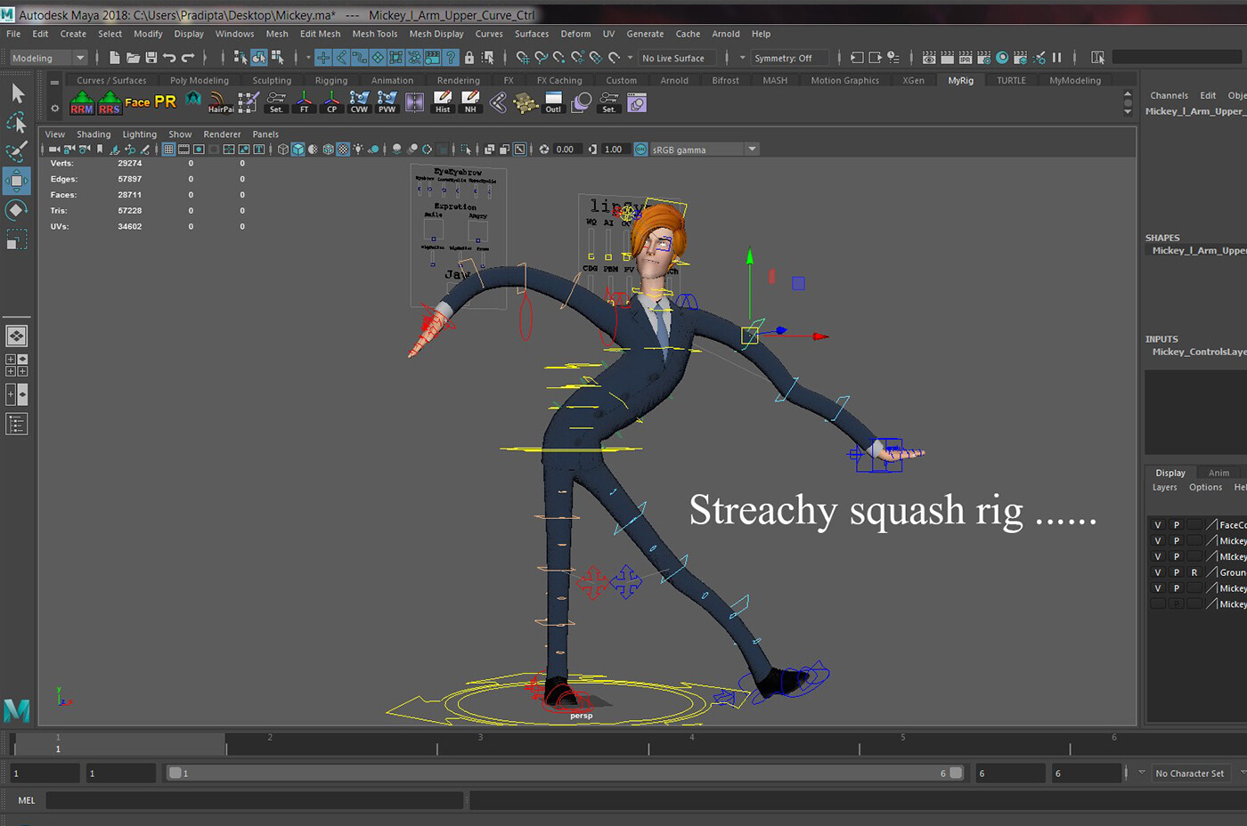 ArtStation - Mickey Cartoon Boy Rig | Game Assets