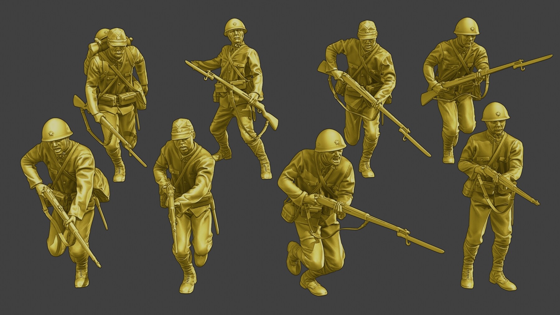 ArtStation - Japanese soldiers ww2 J2 Pack1 | Resources