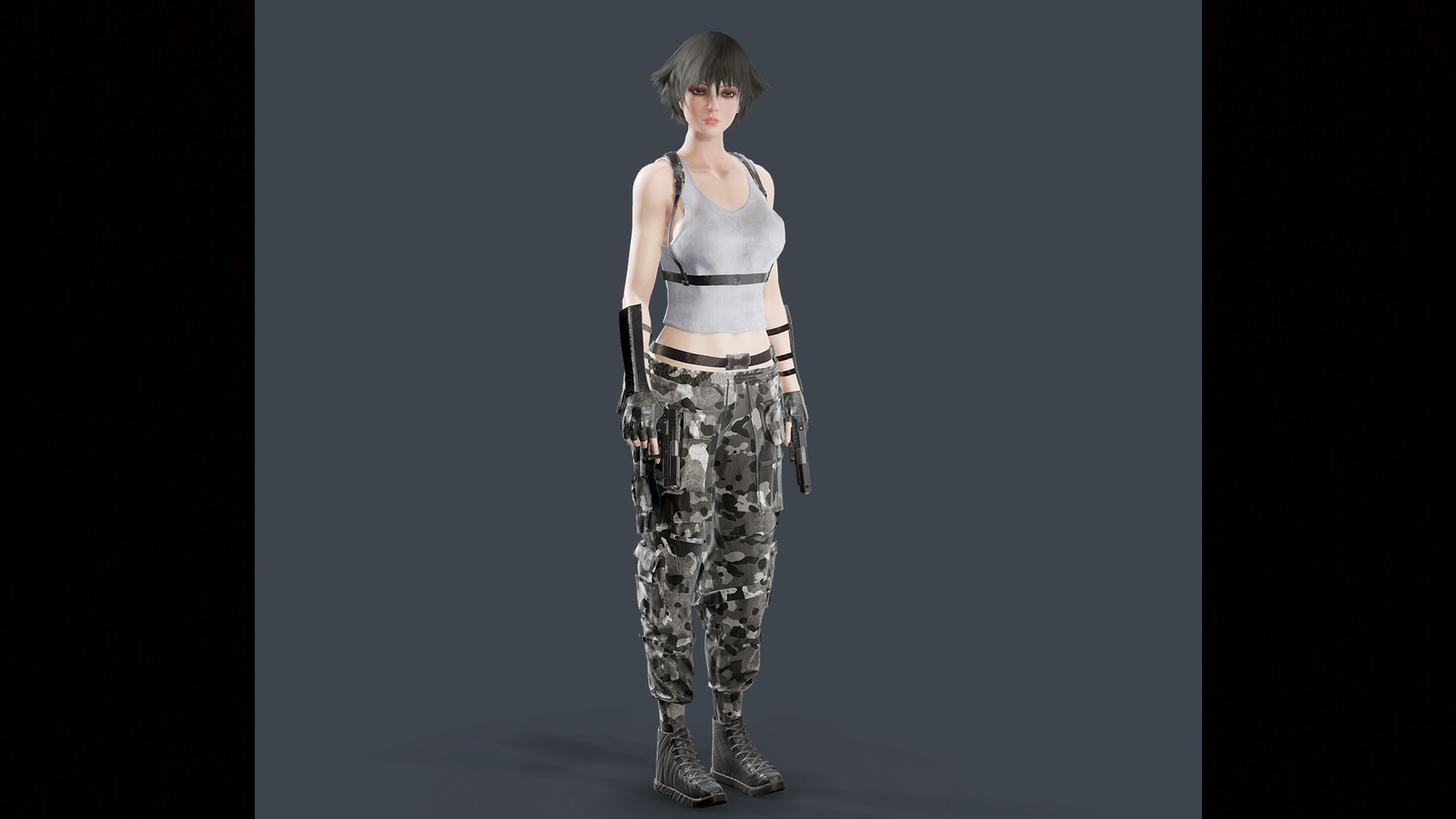 ArtStation - Military Girl V2 | Game Assets