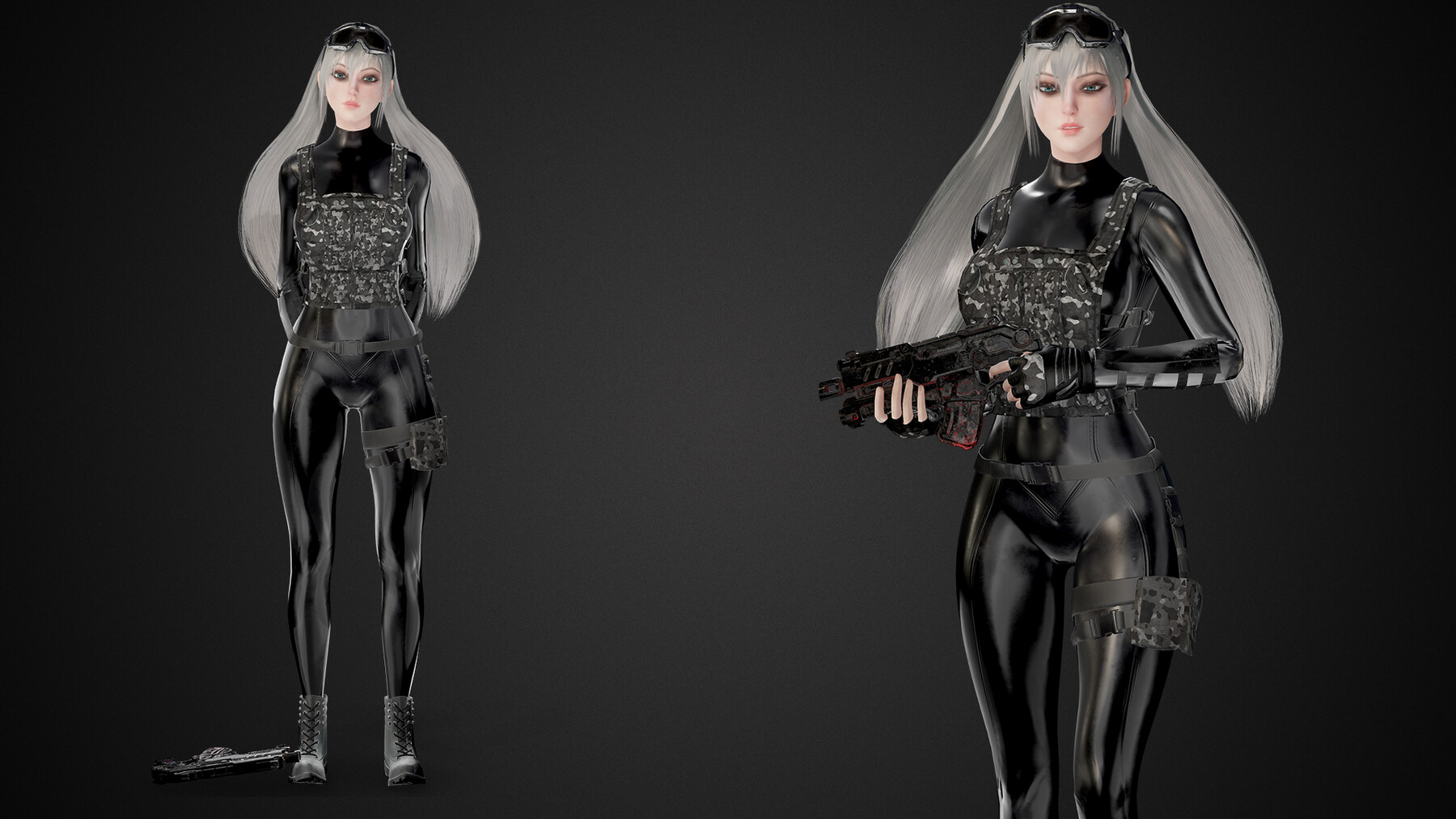 ArtStation - Military Girl | Game Assets