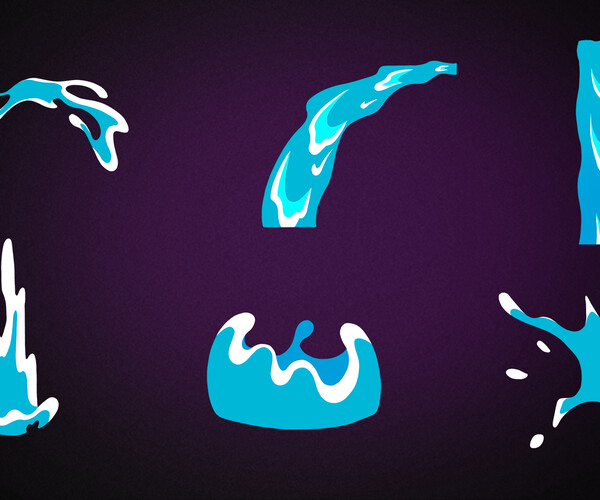 ArtStation - Water splashes sprite effects | Game Assets