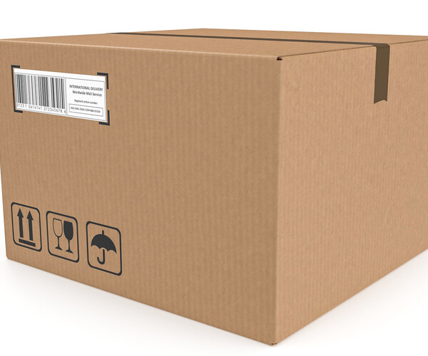 ArtStation - Cardboard box-Low poly PBR | Game Assets