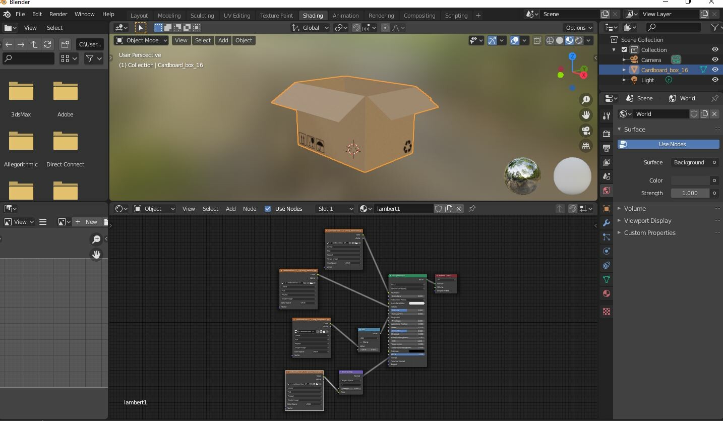 ArtStation - Cardboard box-Low poly PBR | Game Assets