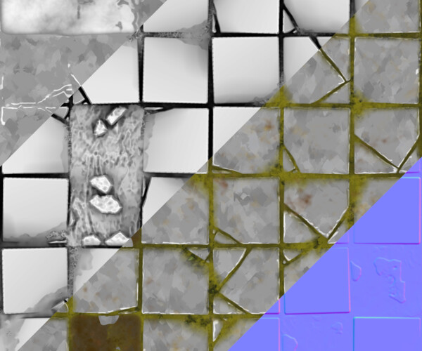 ArtStation - Broken Tiles—Substance Designer | Game Assets