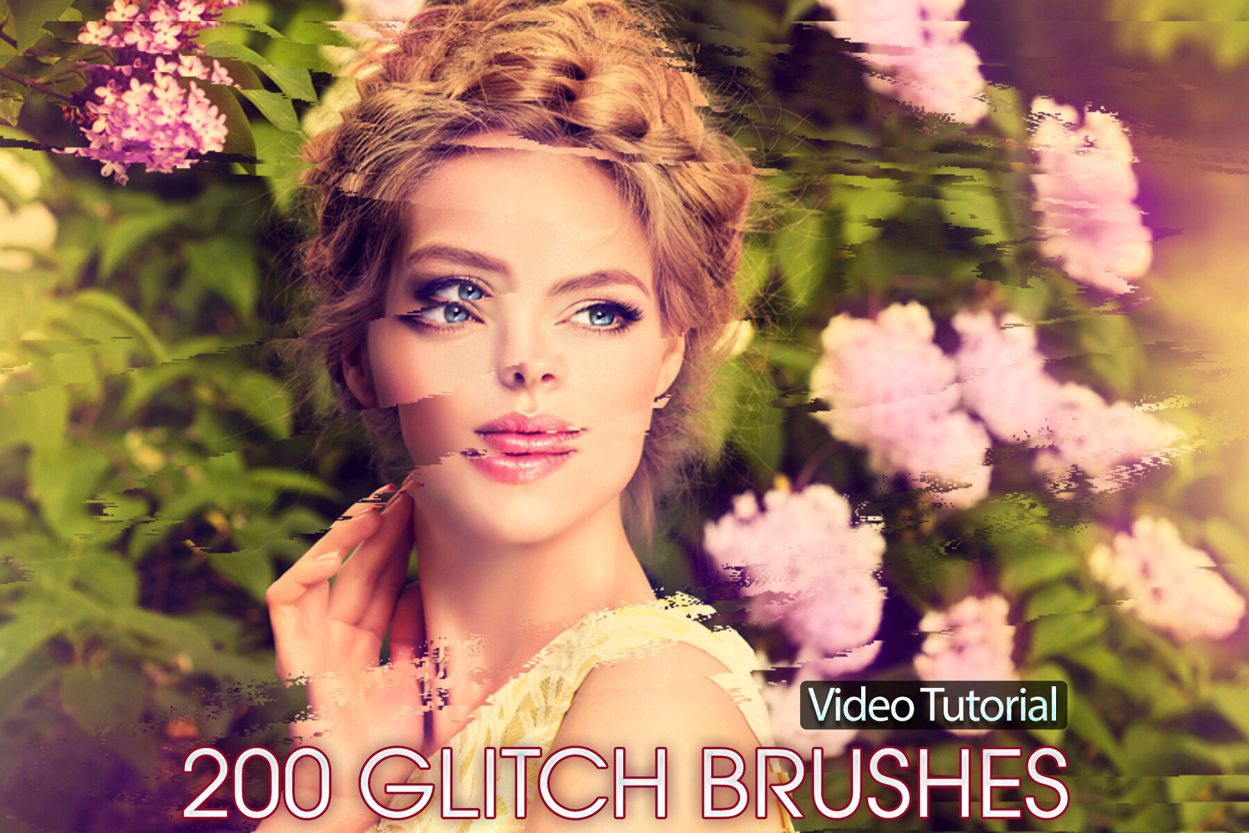 ArtStation - 200 Glitch Brushes Photoshop, Glitch Photo Effect ...