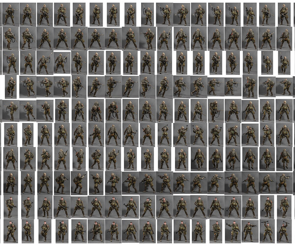ArtStation - POSE REFERENCE PACK - HEAVY SOLDIER #01 | Resources