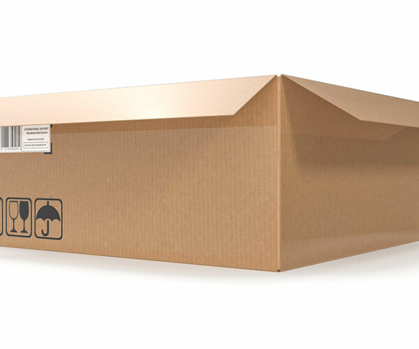 ArtStation - Cardboard box-Low poly PBR | Resources
