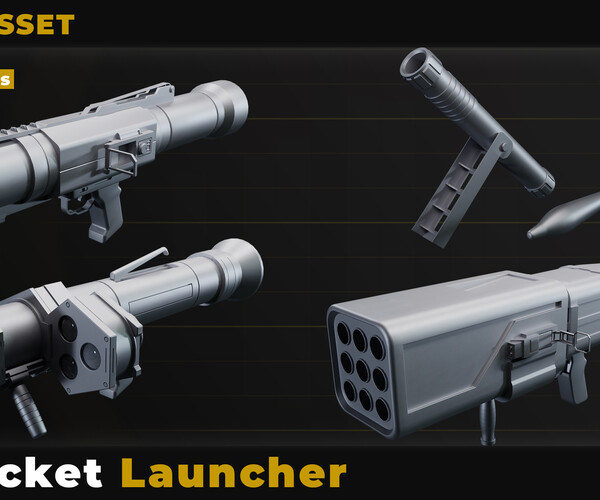 ArtStation - 15 Rocket Launcher 3DModel | Game Assets