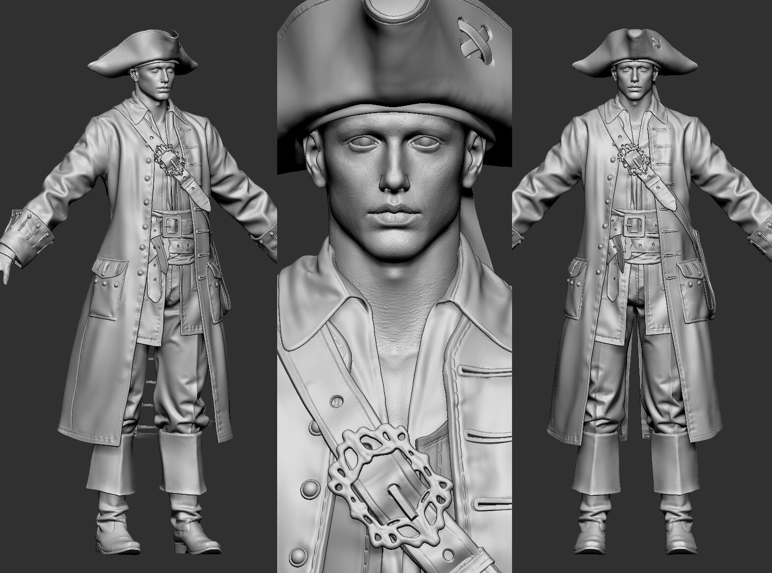 ArtStation - Realistic Pirate (Highpoly) Pirate of pirates of the ...