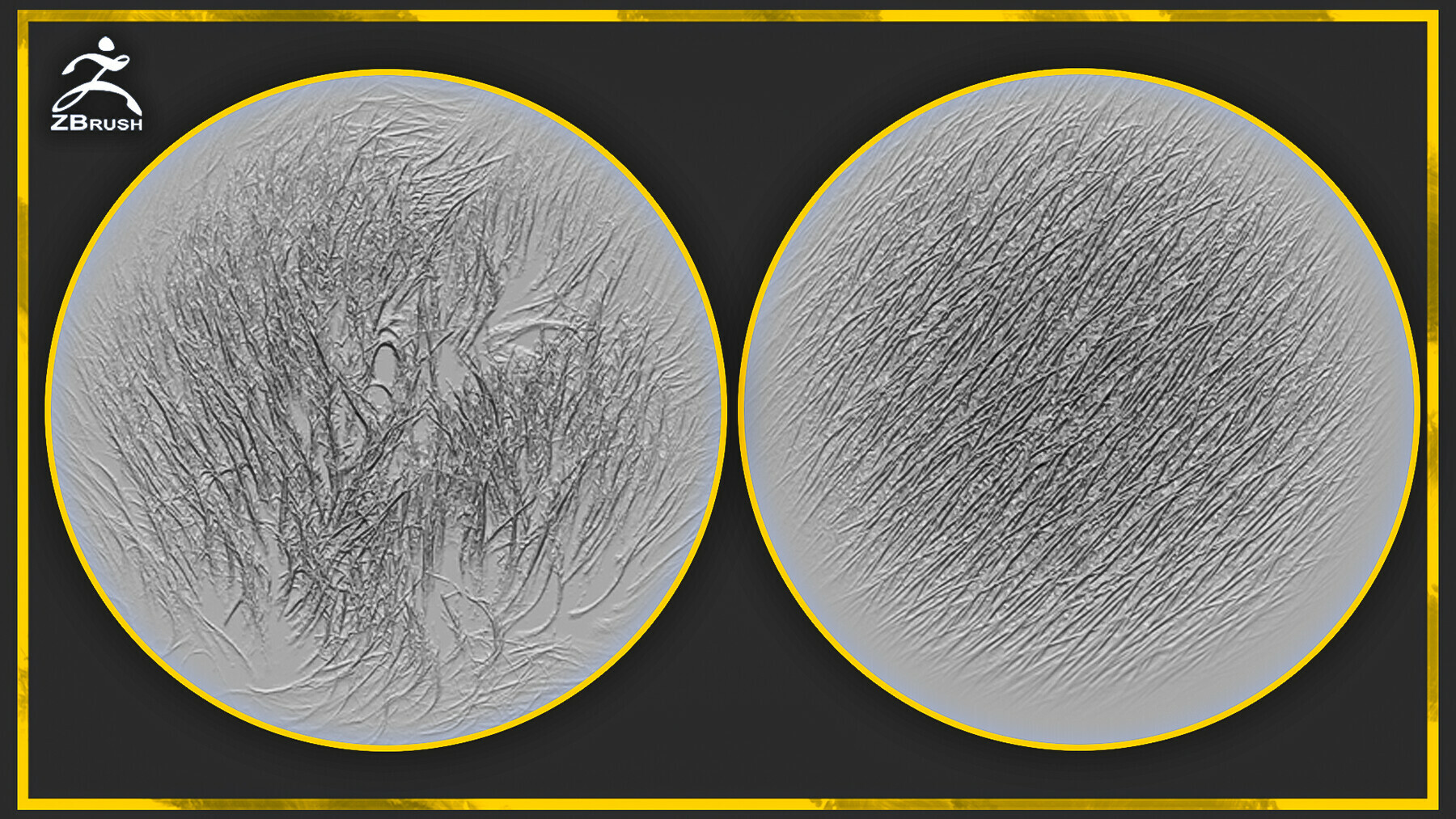 ArtStation - 20 Fur and Hair Alphas for ZBrush | Brushes