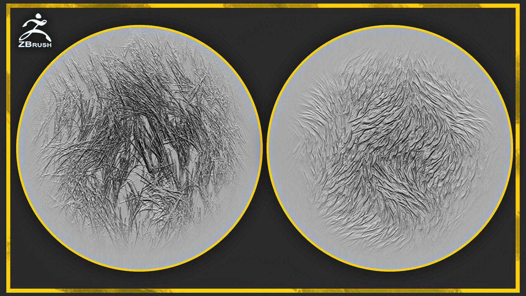 ArtStation - 20 Fur and Hair Alphas for ZBrush | Brushes