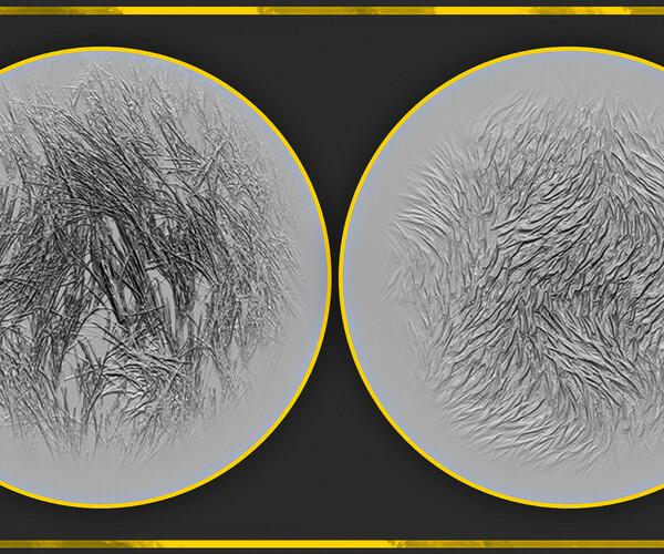 ArtStation - 20 Fur and Hair Alphas for ZBrush | Brushes