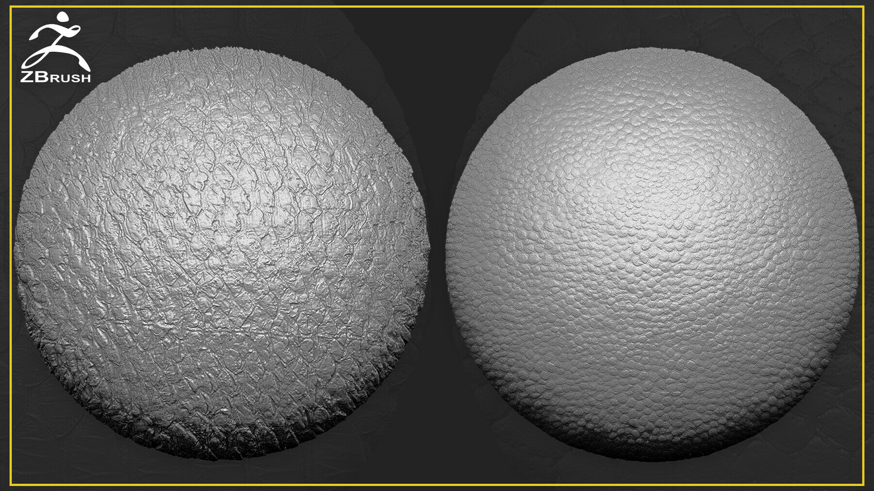 ArtStation - Reptile Skin Alphas Tileable (ZBrush, 2K) | Brushes