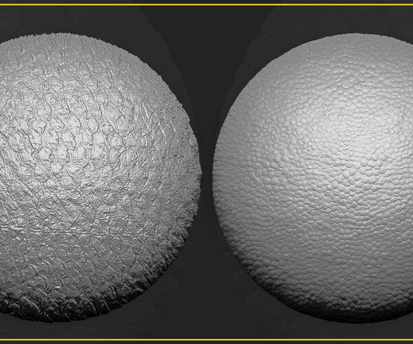 ArtStation - Reptile Skin Alphas Tileable (ZBrush, 2K) | Brushes