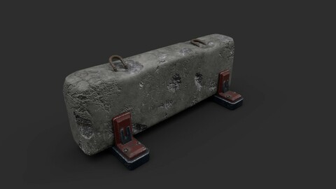 ArtStation - Road block (game ready) | Game Assets