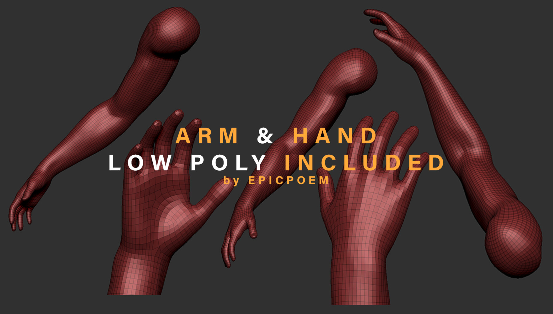 ArtStation - Realistic arm and hand base mesh - ztl and obj (high poly ...