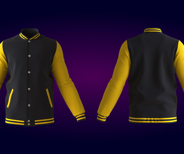 ArtStation - Men's Varsity Jacket | Marvelous Designer | CLO3D project ...