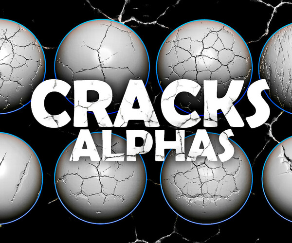 ArtStation - 30 Cracks Alphas for Zbrush | Brushes