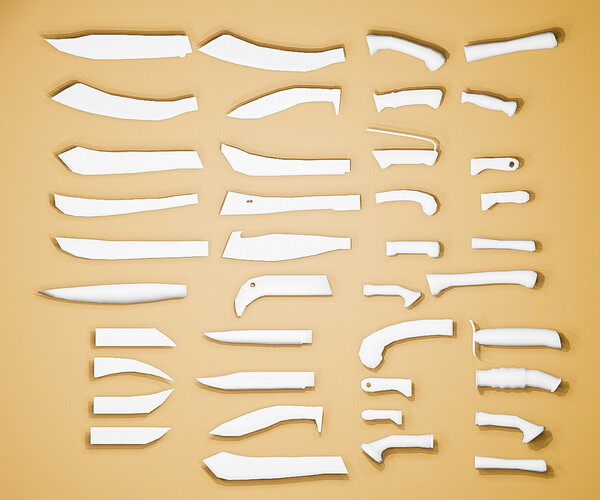 ArtStation - Knives Base Models - Low Poly | Resources