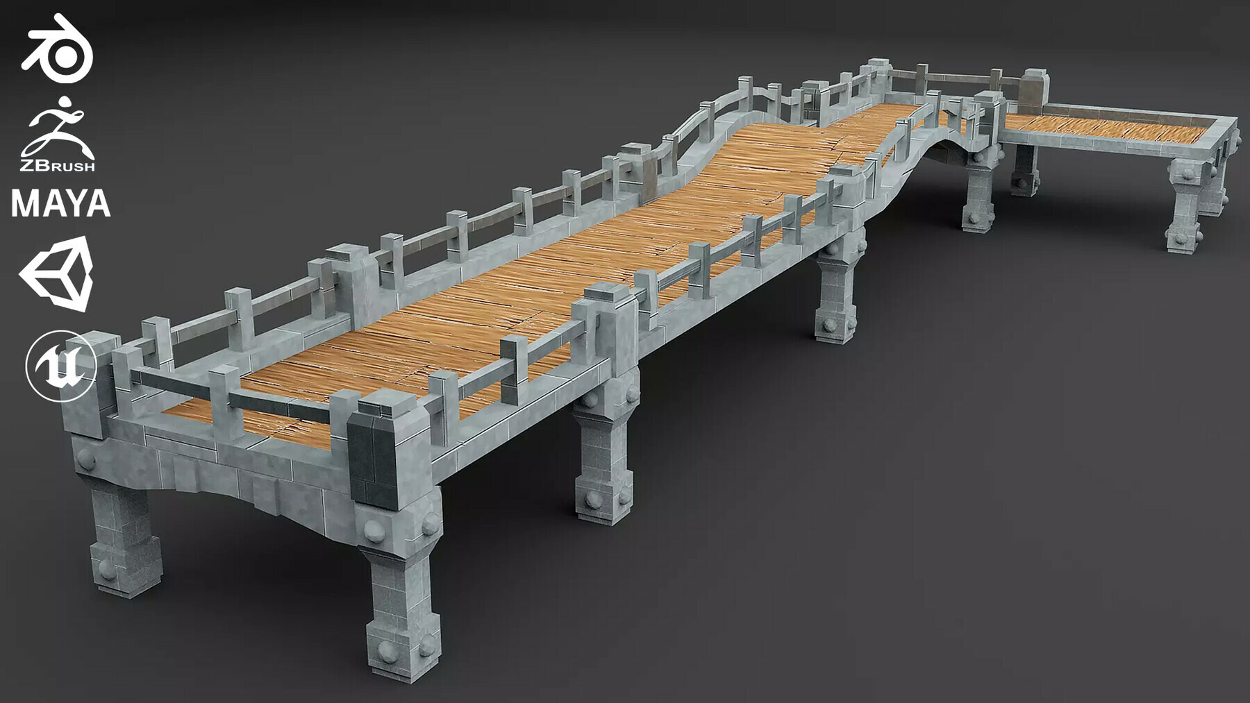 ArtStation - Bridges Bundle Models Low Poly | Game Assets