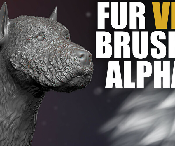 ArtStation - 100+ Fur and Hair Alphas and Brush Bundle | Brushes