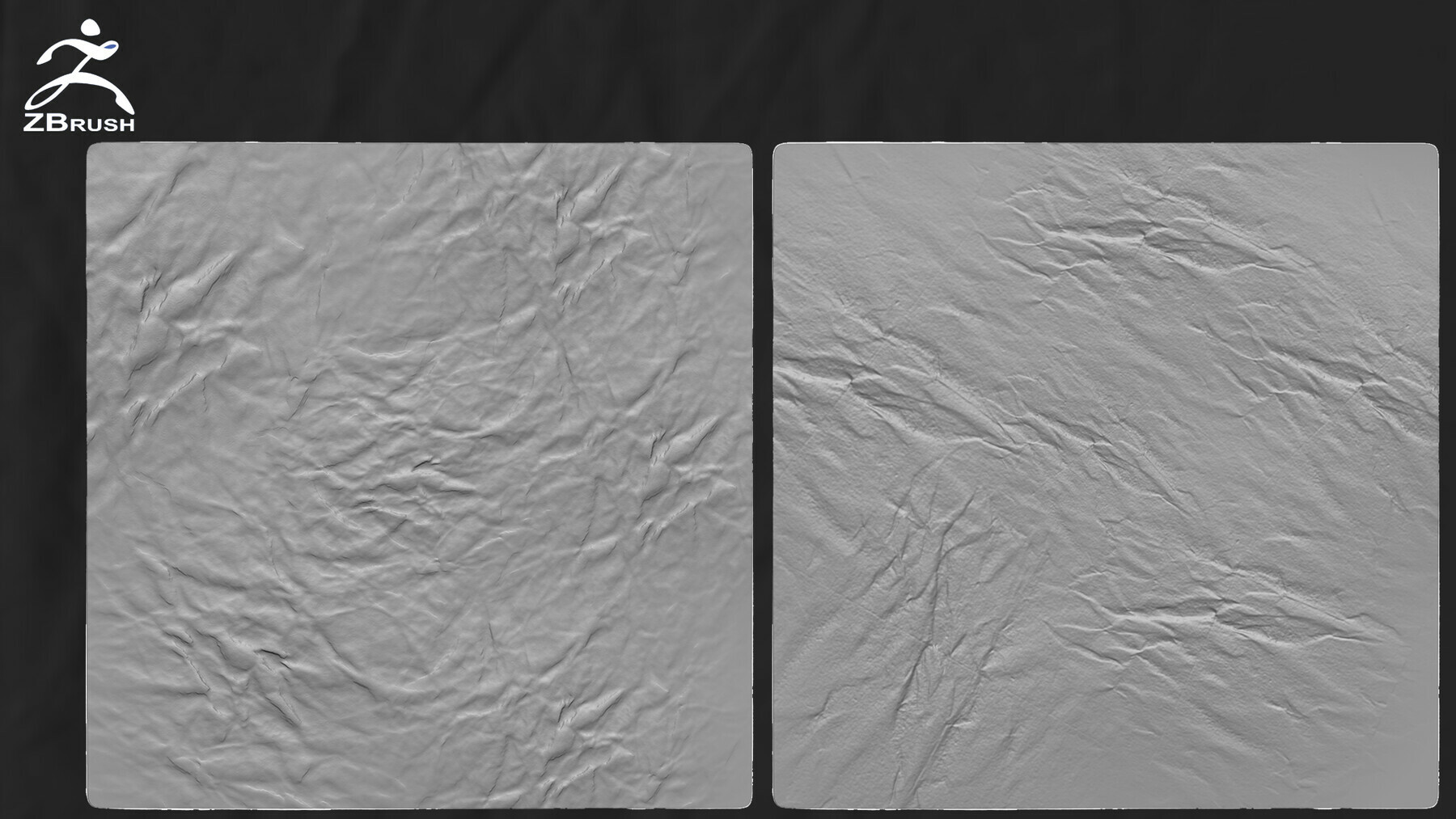 ArtStation - 25 Memory Folds Alphas for Zbrush | Brushes