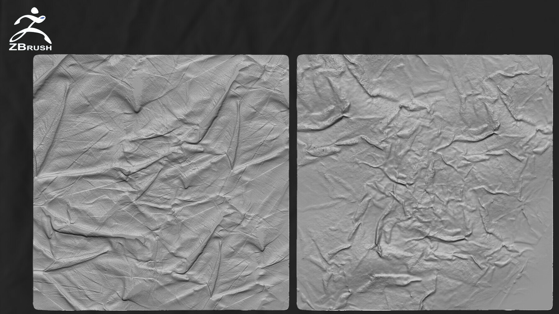 ArtStation - 25 Memory Folds Alphas for Zbrush | Brushes