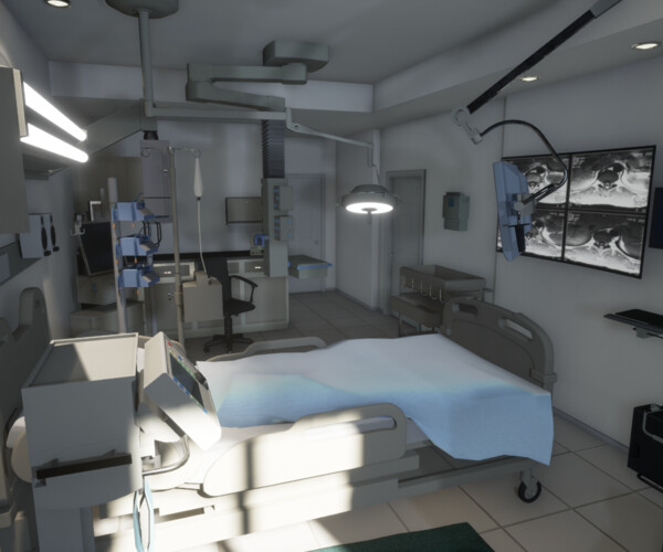 ArtStation - Hospital room | Game Assets