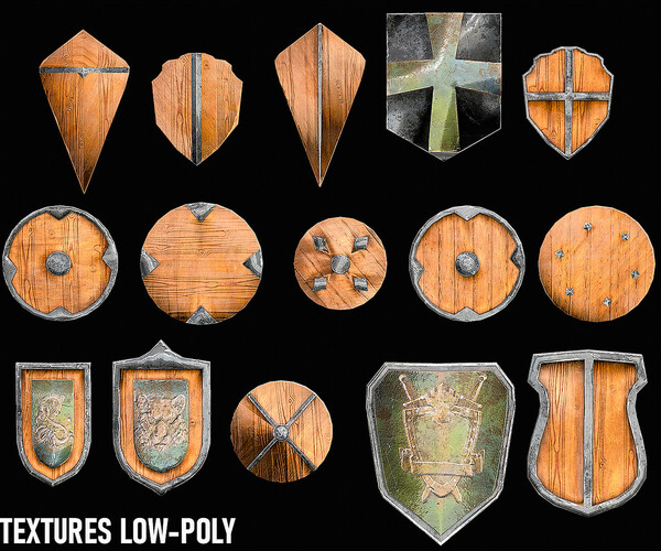 ArtStation - 30 Shield Models Game-Ready | Game Assets