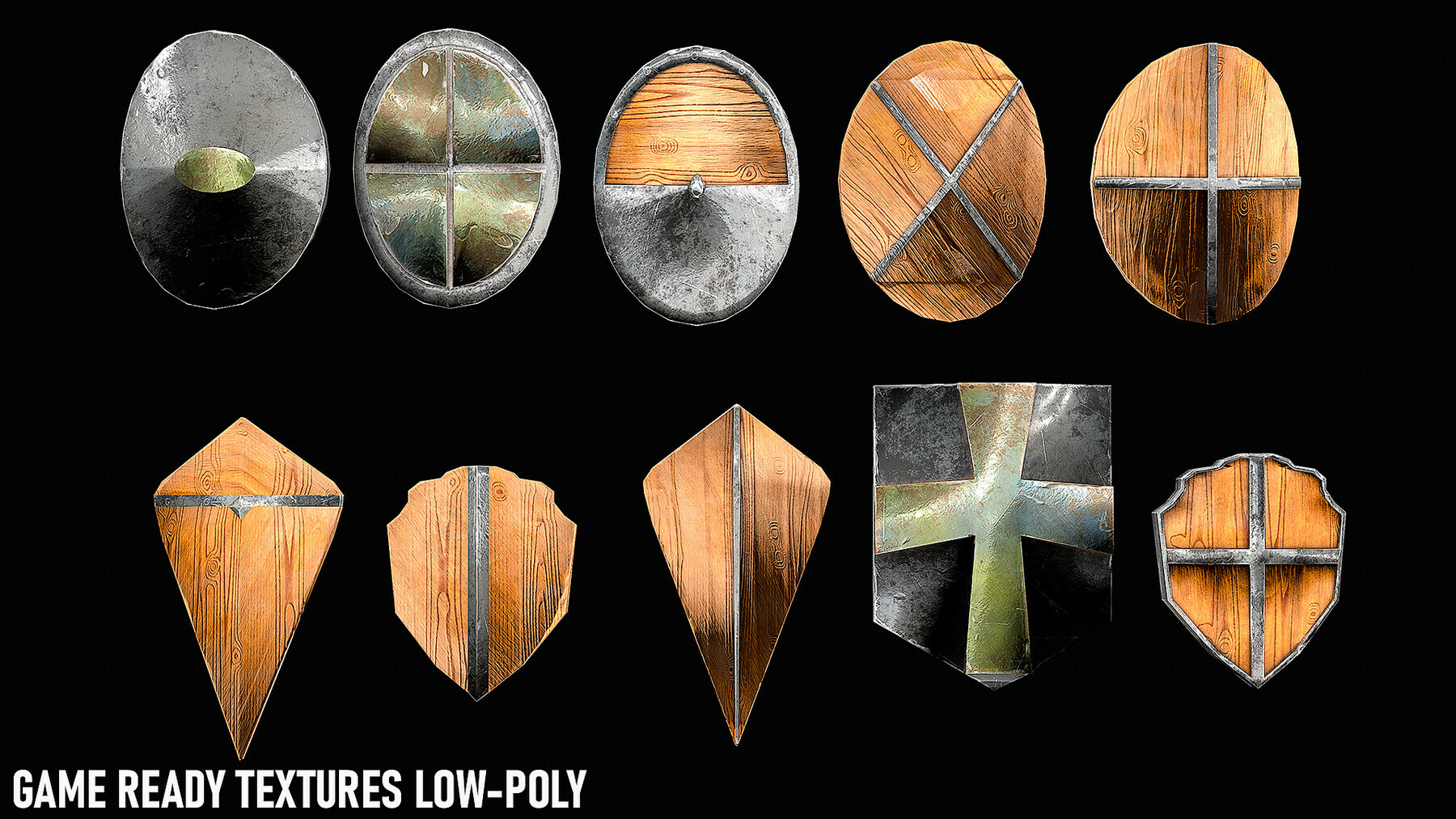 ArtStation - 30 Shield Models Game-Ready | Game Assets